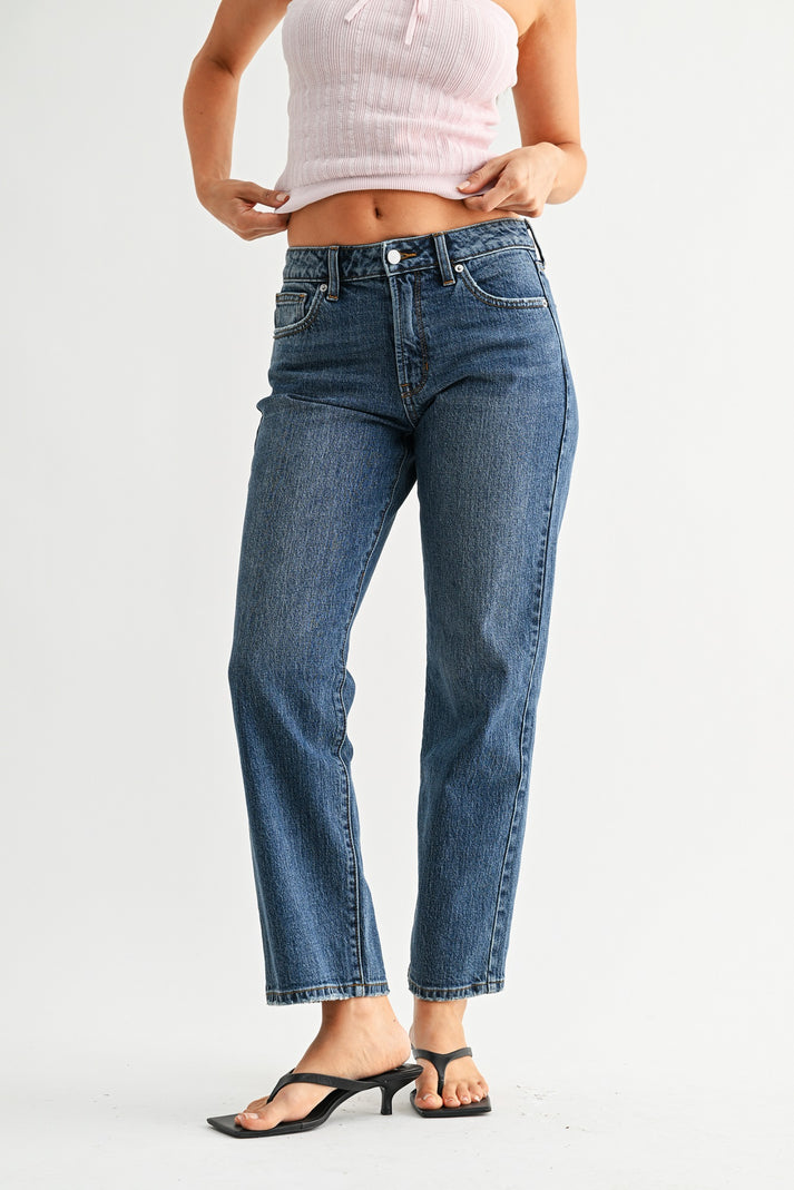 Rae 90s Stretch Straight Jean | Mid-rise Denim – Just USA Jeans